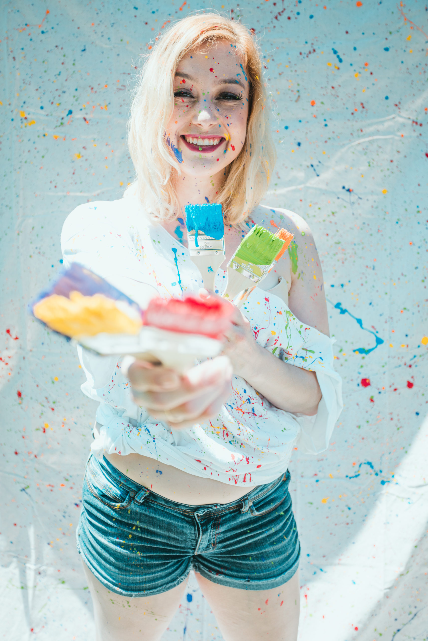 At home paint photoshoot | Samantha Robbins